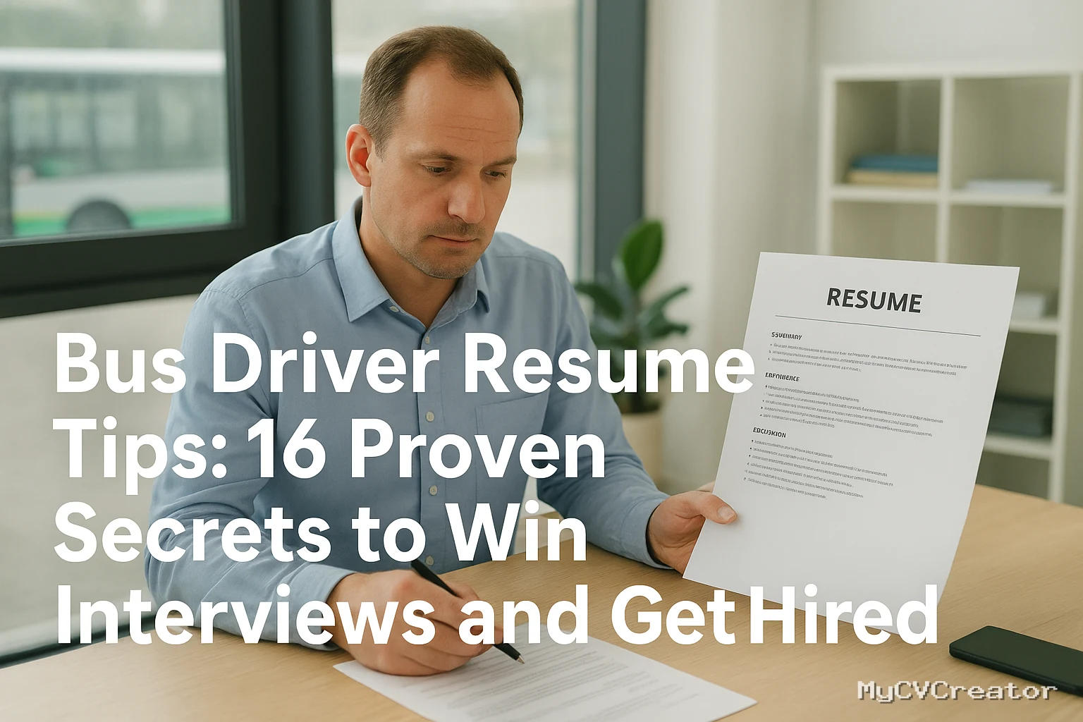 Bus Driver Resume Tips: 16 Proven Secrets to Win Interviews and Get ...