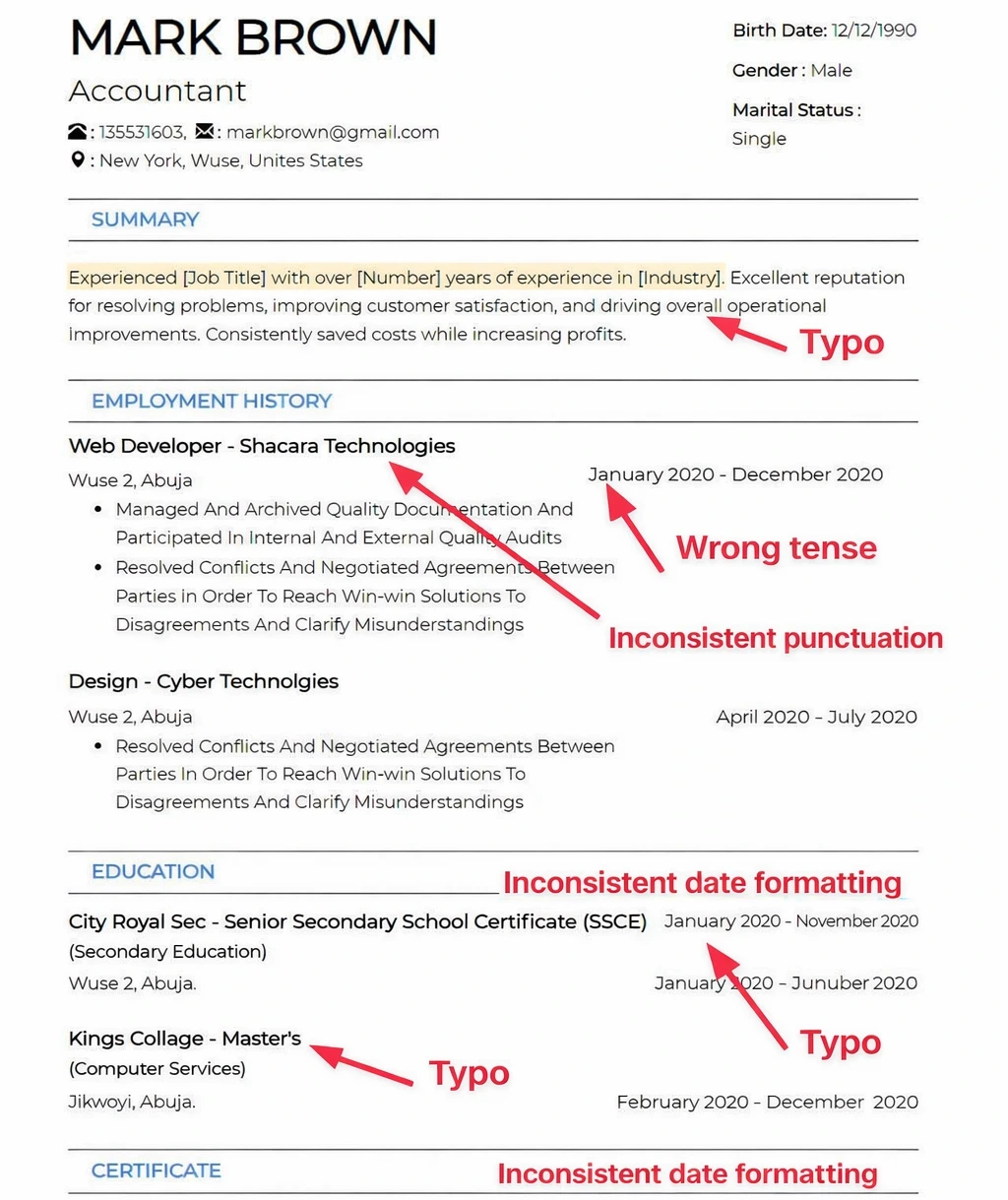 Resume Grammar Checker - Check Resume Grammar, Spelling & ATS Score ...