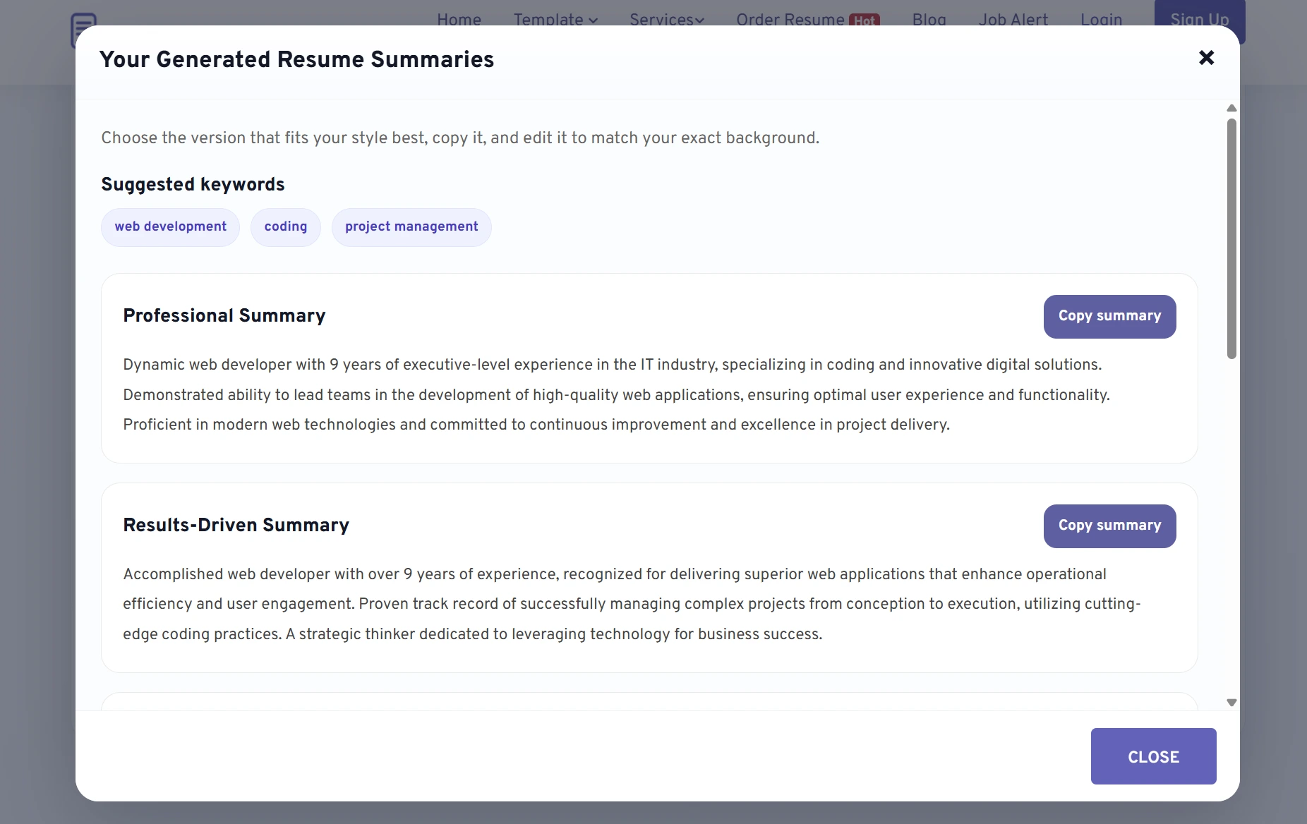 Resume Summary Generator - Create a Professional Resume Summary Free ...